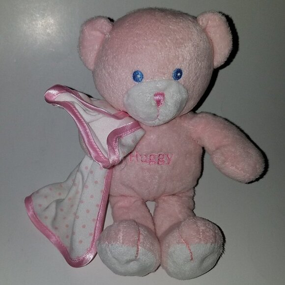 Fiesta | Toys | Huggy Fiesta Pink Teddy Bear Lovey Rattle Plush | Poshmark